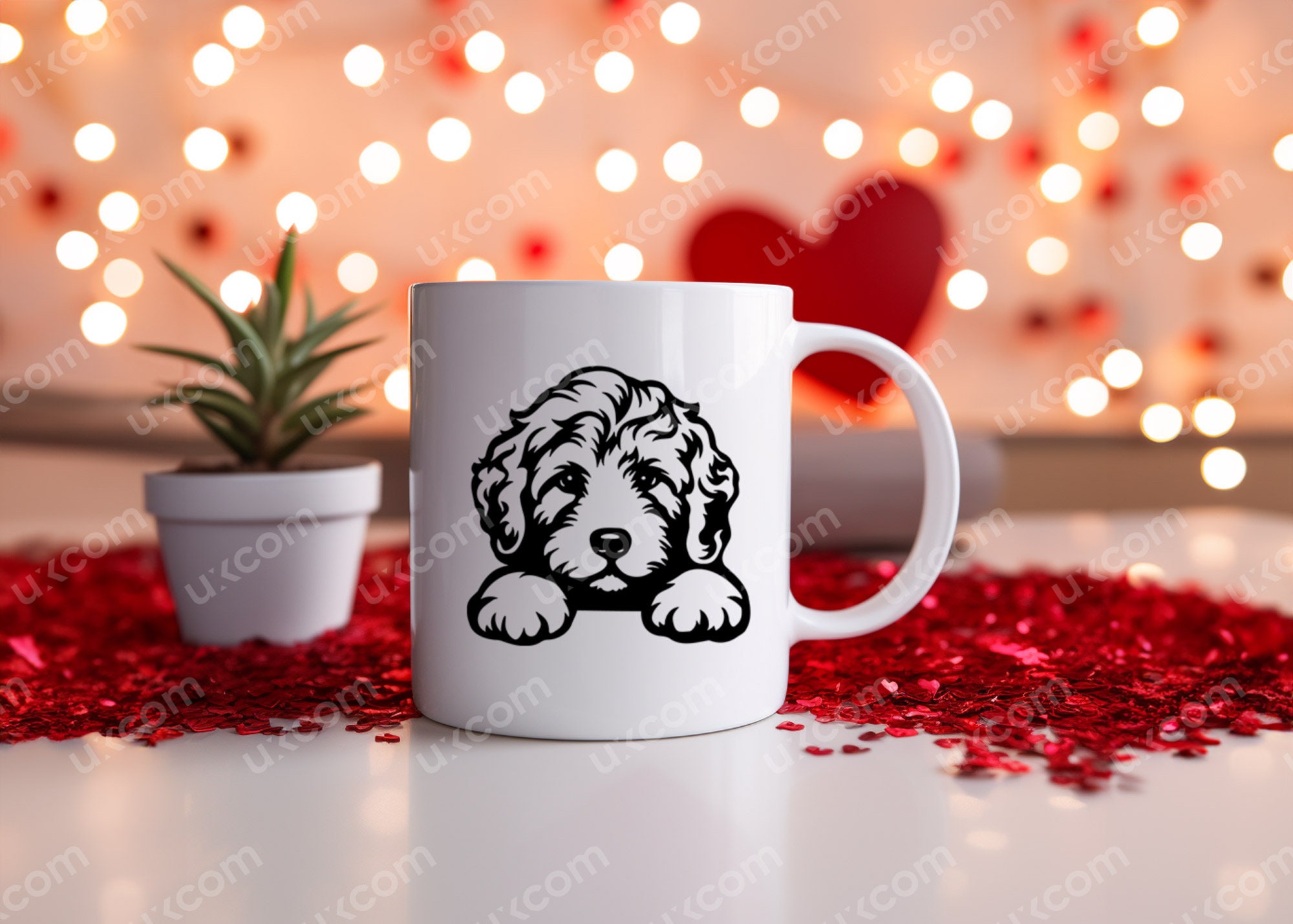 Cavapoo Svg Cavapoo Peeking Dog Commercial Cute Cavapoo Puppy CNC Svg ...