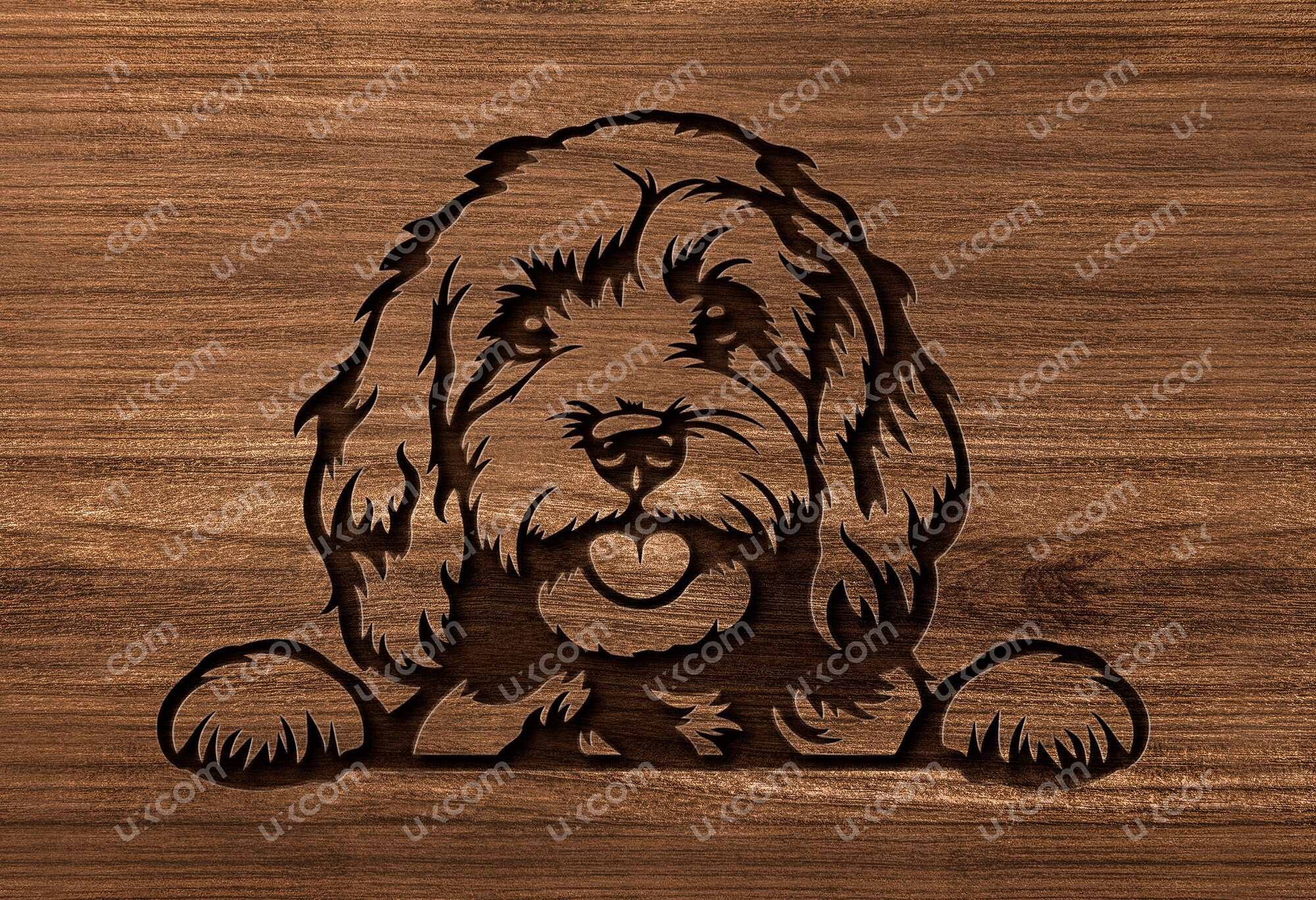 Cavapoo Peeking Dog Happy Cockapoo SVG Commercial Doodle Cavoodle CNC ...