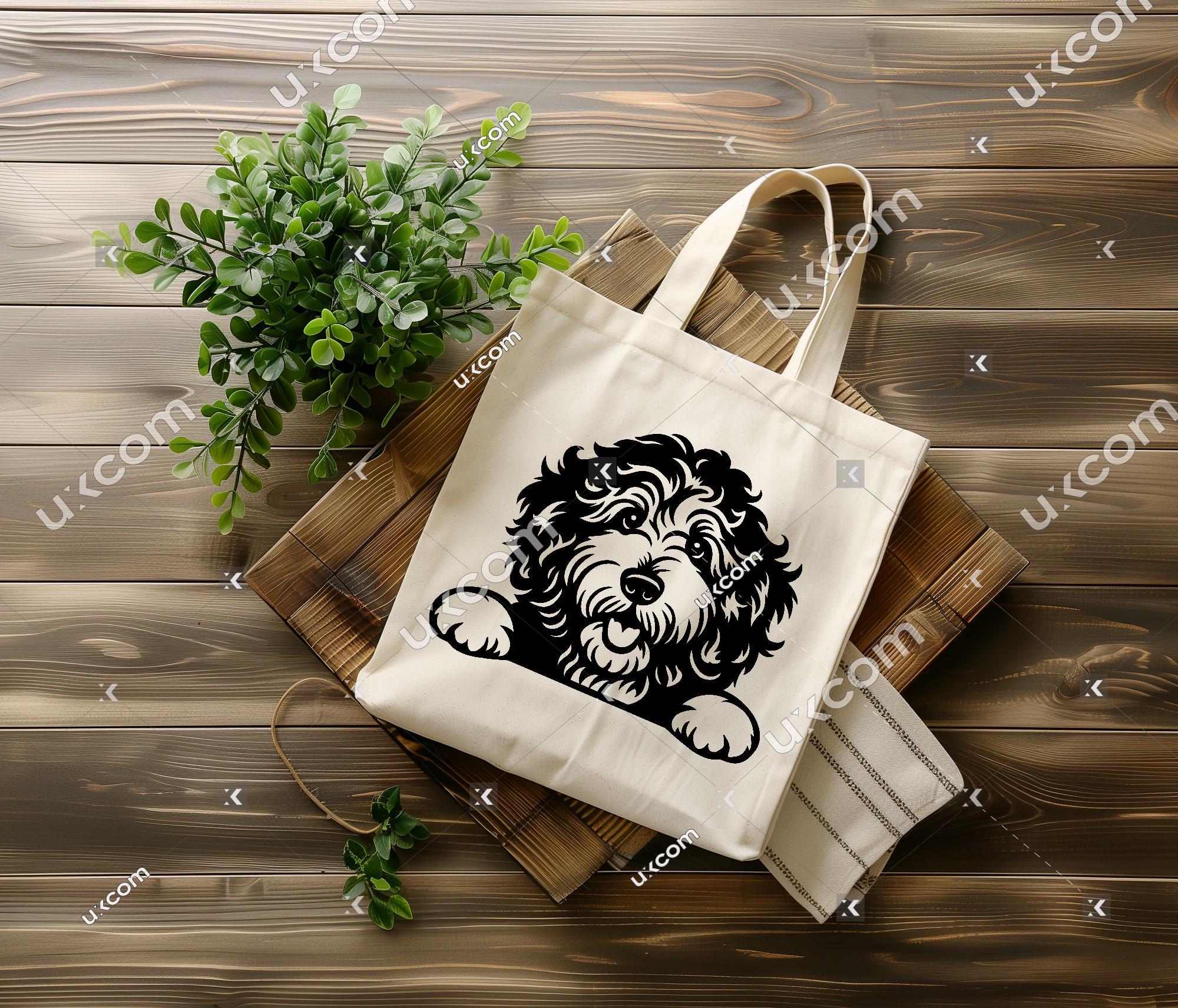 Sheepadoodle Peeking Happy Sheepadoodle Svg Commercial Cutesheepadoodle ...