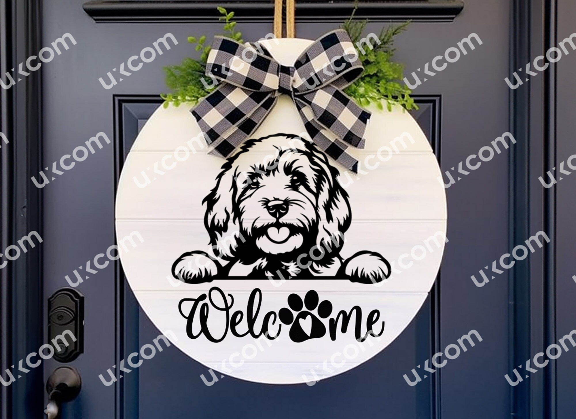 Cavapoo Peeking Dog Happy Cockapoo SVG Commercial Doodle Cavoodle CNC ...
