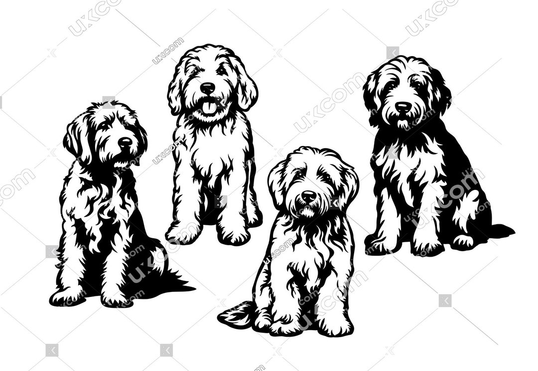 Goldendoodle Svg 4 Goldendoodle Set Bundle Labradoodle Svg Goldendoodle ...