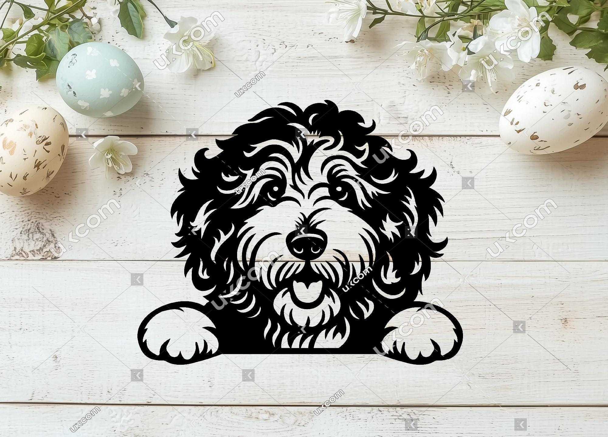 Sheepadoodle Peeking Happy Sheepadoodle Svg Commercial Cutesheepadoodle ...