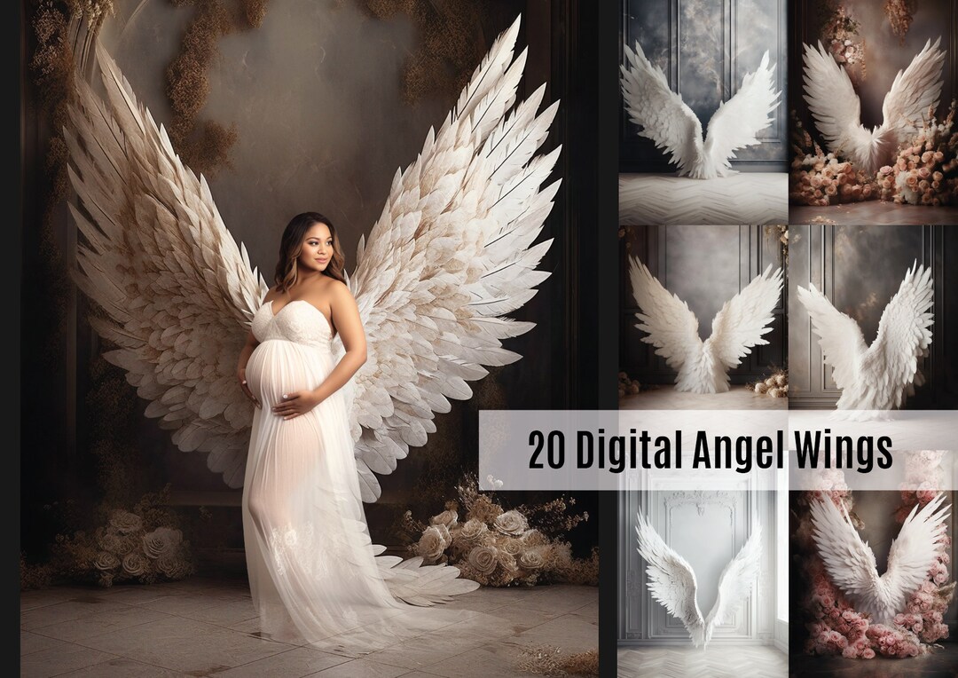 20 Digital Backdrop Angel Wings Background Maternity Photography ...