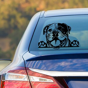 English Bulldog Peeking Svg Dog Commercial Happy Bulldog Bulldog Cute ...