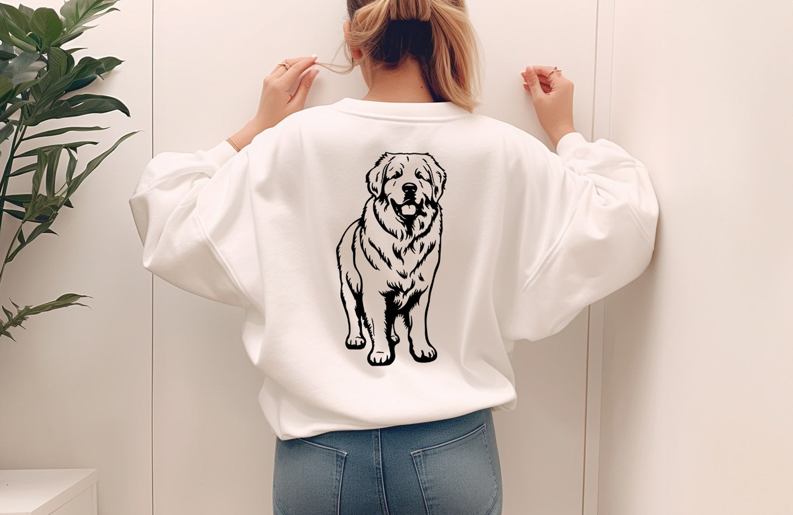 Great Pyrenees Peeking Svg Dog 3 Commercial Happy Pyrenees Dog ...