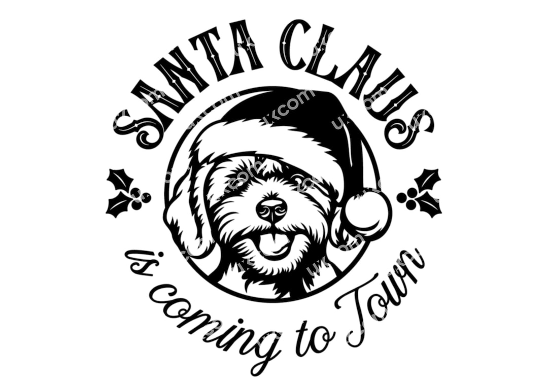 Cavapoo Svg Dog Commercial Cavoodle Mom Cute Cavapoo Christmas Santa ...
