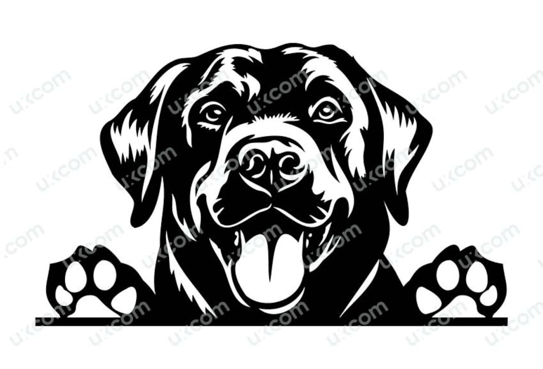 Black Labrador Svg Peeking Lab Dog Commercial Black Lab Mom Happy ...
