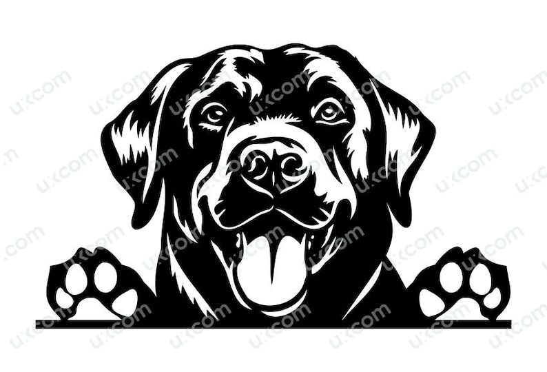 Black Labrador Svg Peeking Lab Dog Commercial Black Lab Mom - Etsy UK