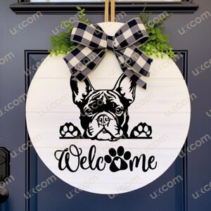 French Bulldog Svg French Bulldog Peeking Dog Frenchie Commercial ...