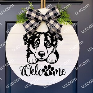 Aussie Svg Australian Shepherd Peeking Dog Aussie Breed Cute Aussie ...
