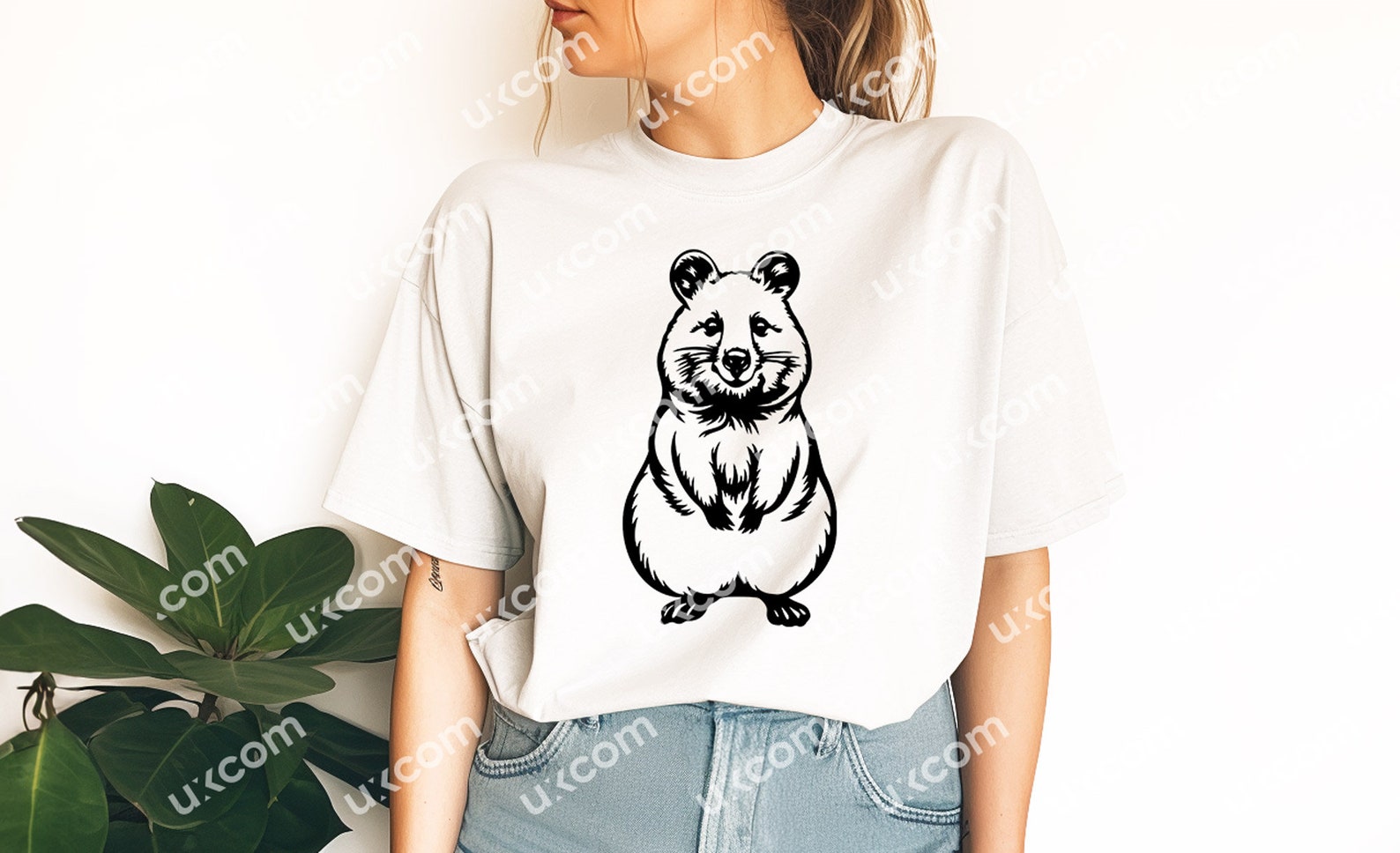 Quokka Svg Quokka Peeking Australian Quokka Animal Commercial Cute ...