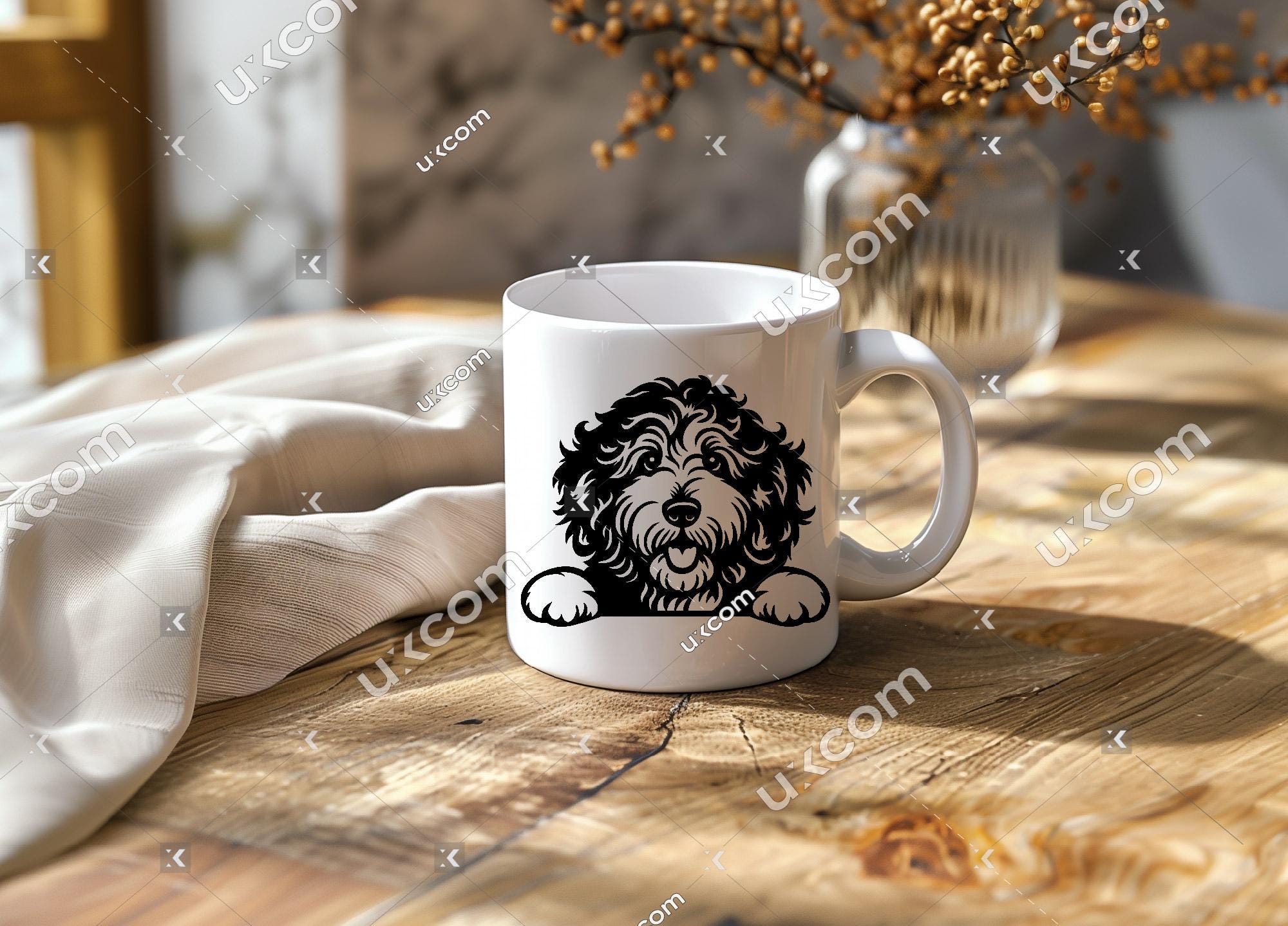 Sheepadoodle Peeking Happy Sheepadoodle Svg Commercial Cutesheepadoodle ...