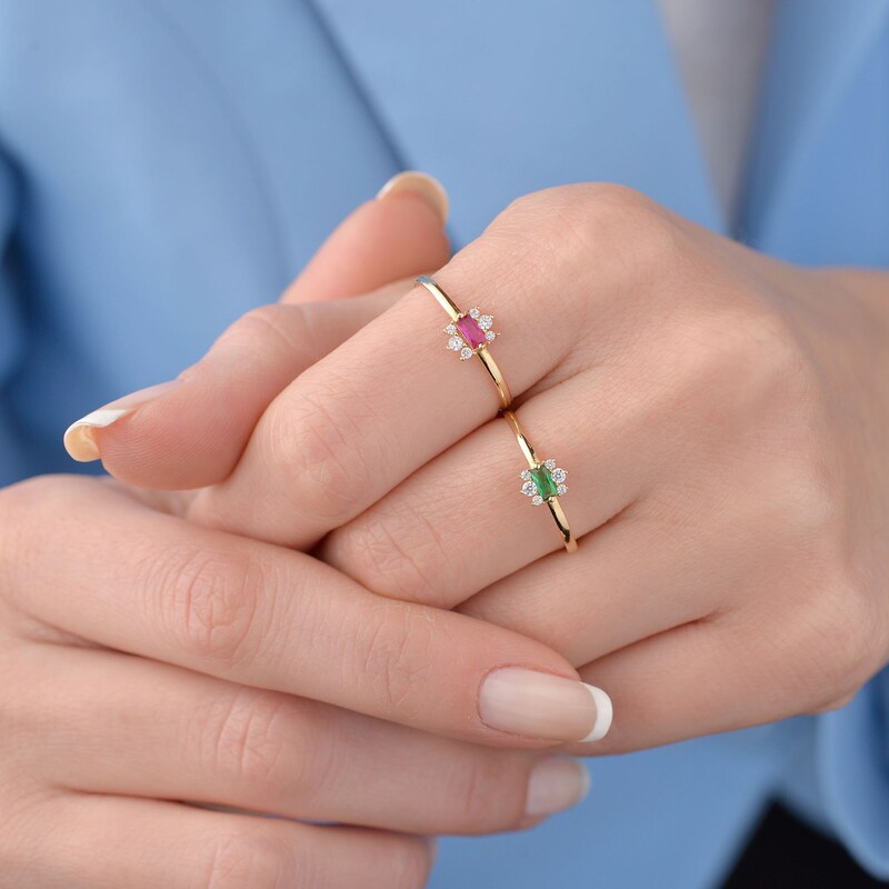 Multi Stone Ring - Etsy