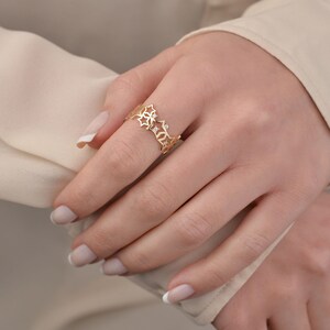 Gold Star Ring, 14k Solid Gold Ring, Open Star, Multi Star, Dainty ...