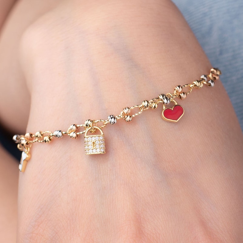 Gold Charm Bracelet - Etsy