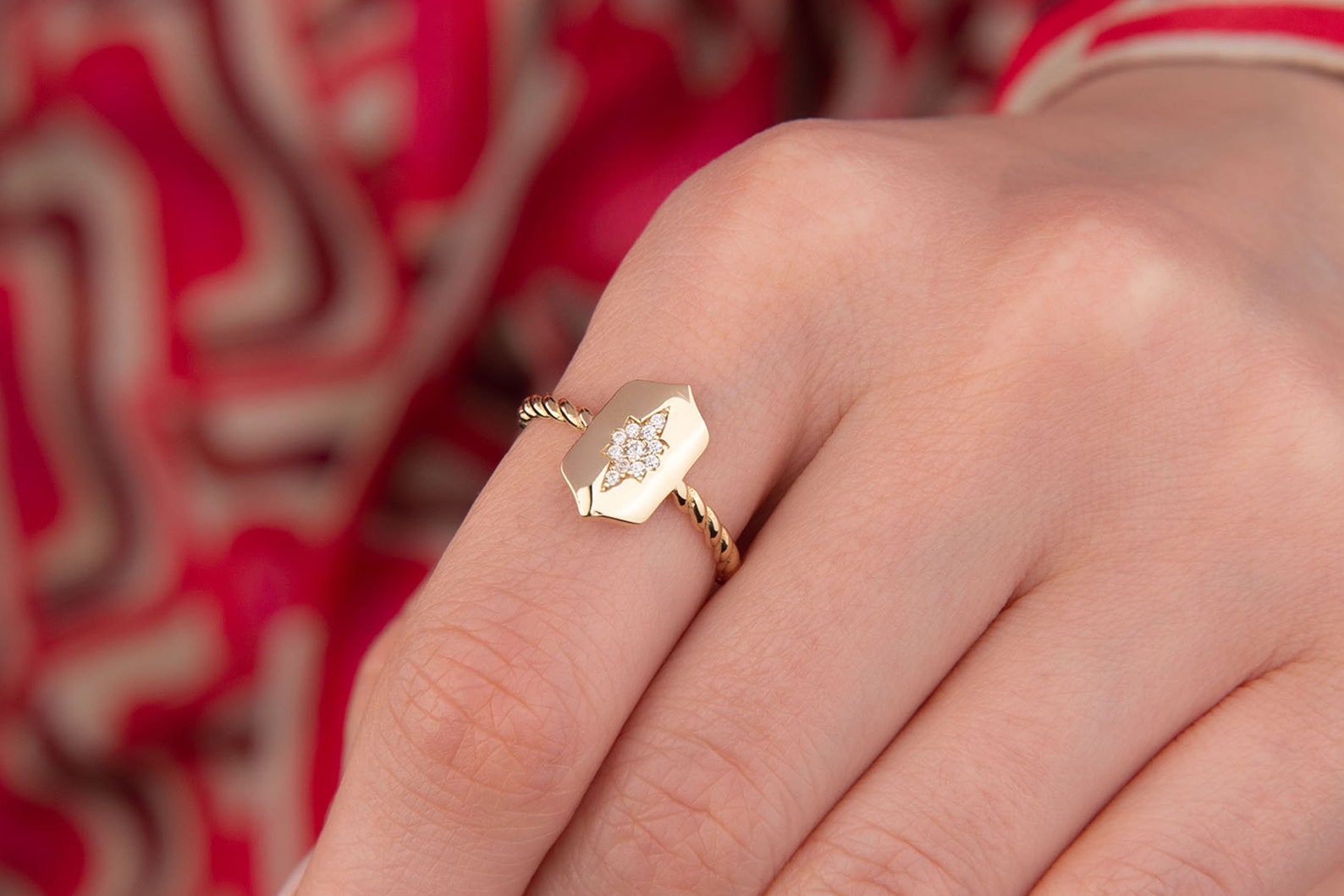 14k Solid Gold Ring Dainty Ring for Women Minimalist - Etsy