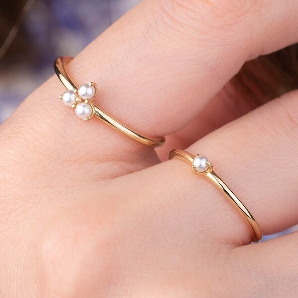Single Pearl Ring - Etsy