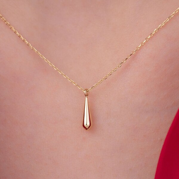 Gold Drop Necklace - Etsy