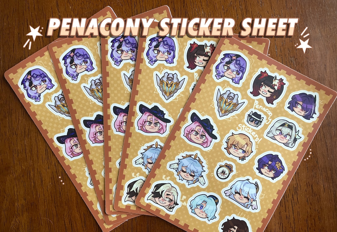 HSR Penacony Sticker Sheet! | 4x6 Inch Honkai Star Rail Small Stickers ...