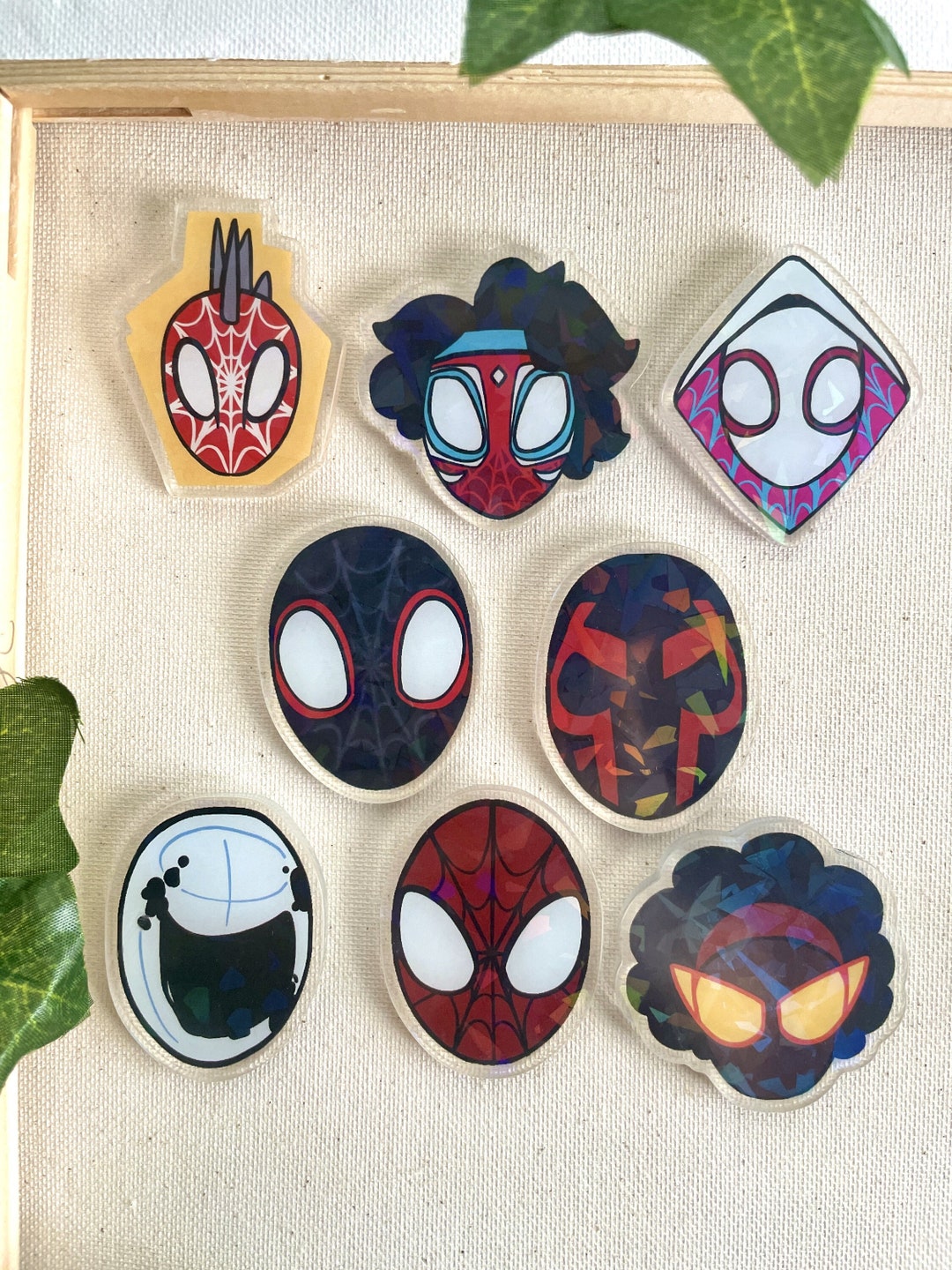 SPIDERVERSE Holographic Pins || Acrylic Pin - Etsy
