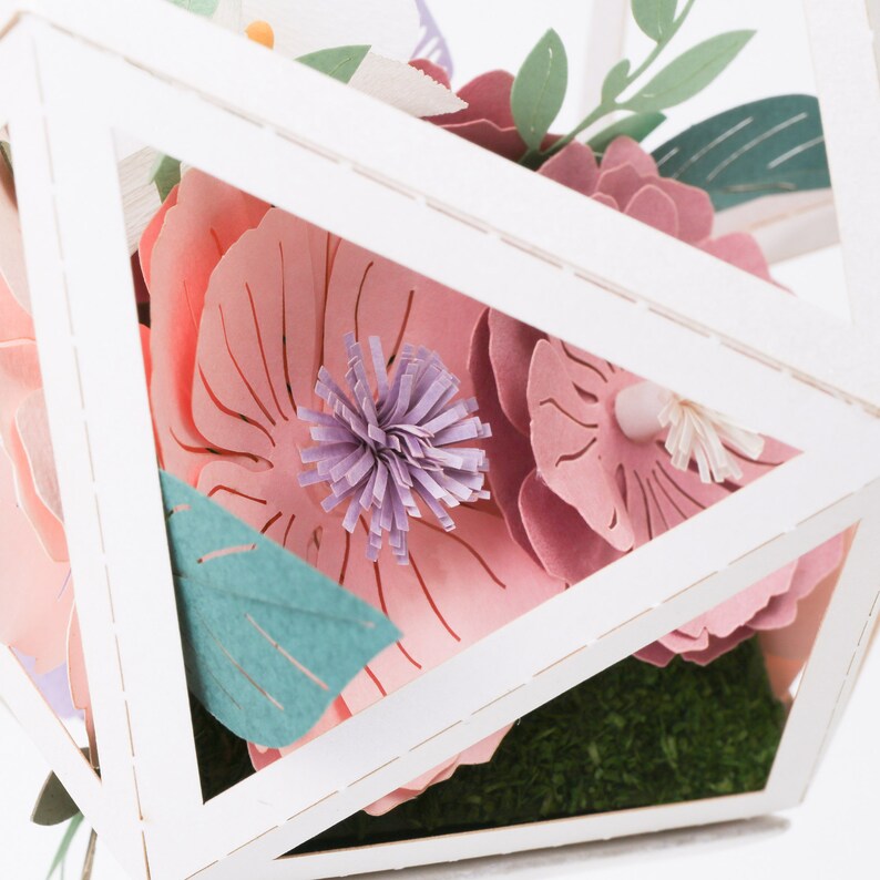 Fairy Terrarium Flowers DIY, Paper Craft, Paper Terrarium Kit ...