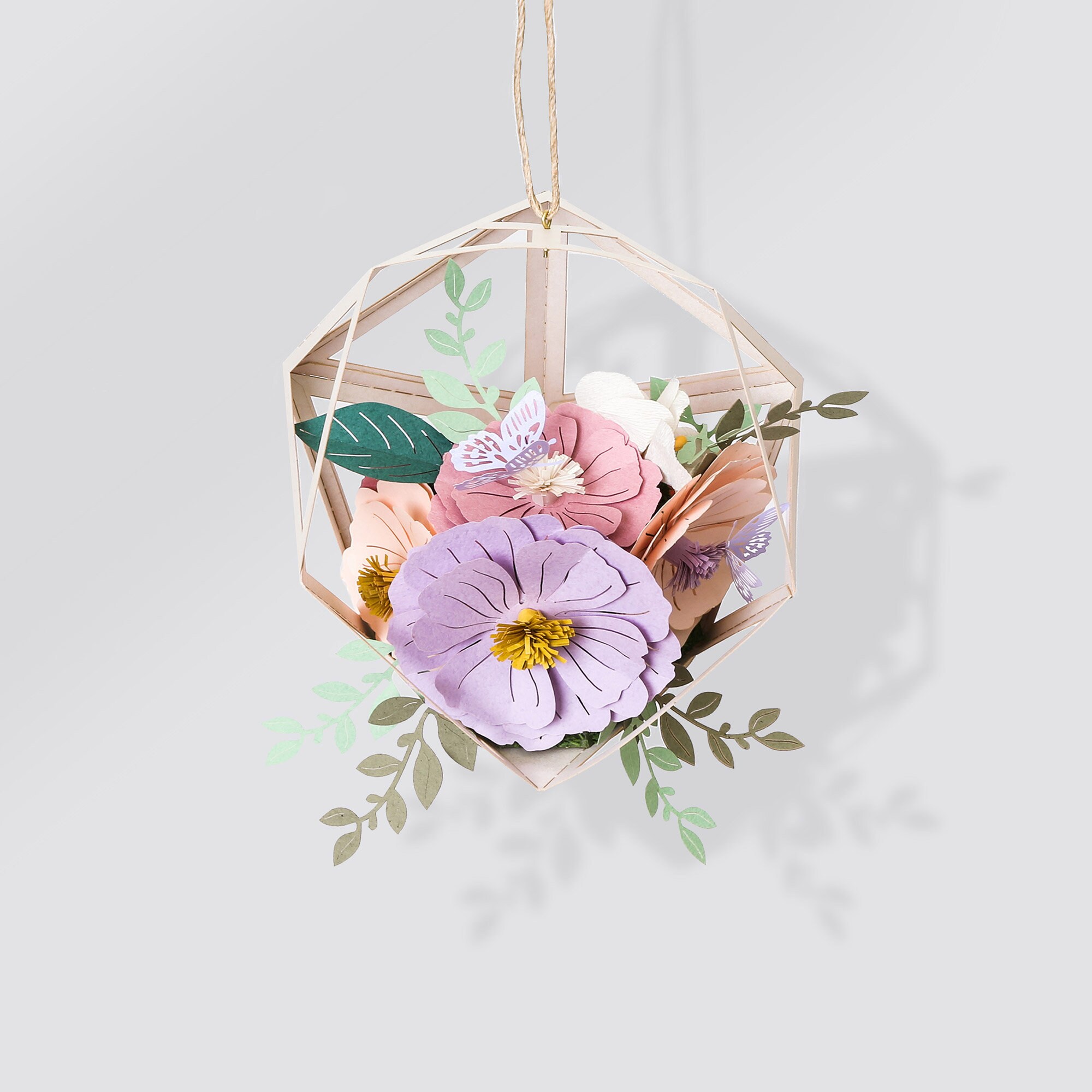 Fairy Terrarium Flowers DIY, Paper Craft, Paper Terrarium Kit ...