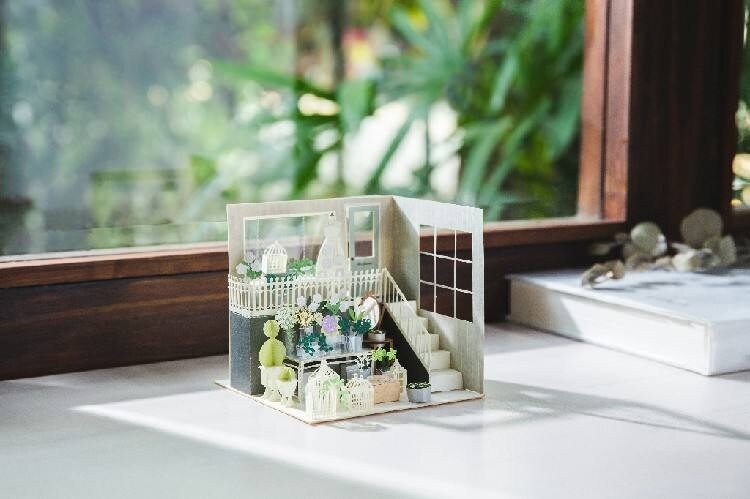 DIY Miniature Flower Shop Paper Cut Kit Paper Craft Art - Etsy