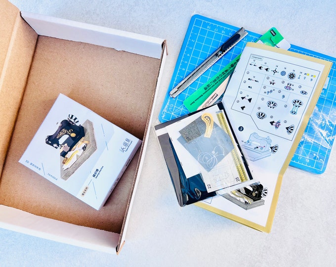 Sewing Machine Paper Craft, 3D Model Kit, Christmas Gift - Etsy