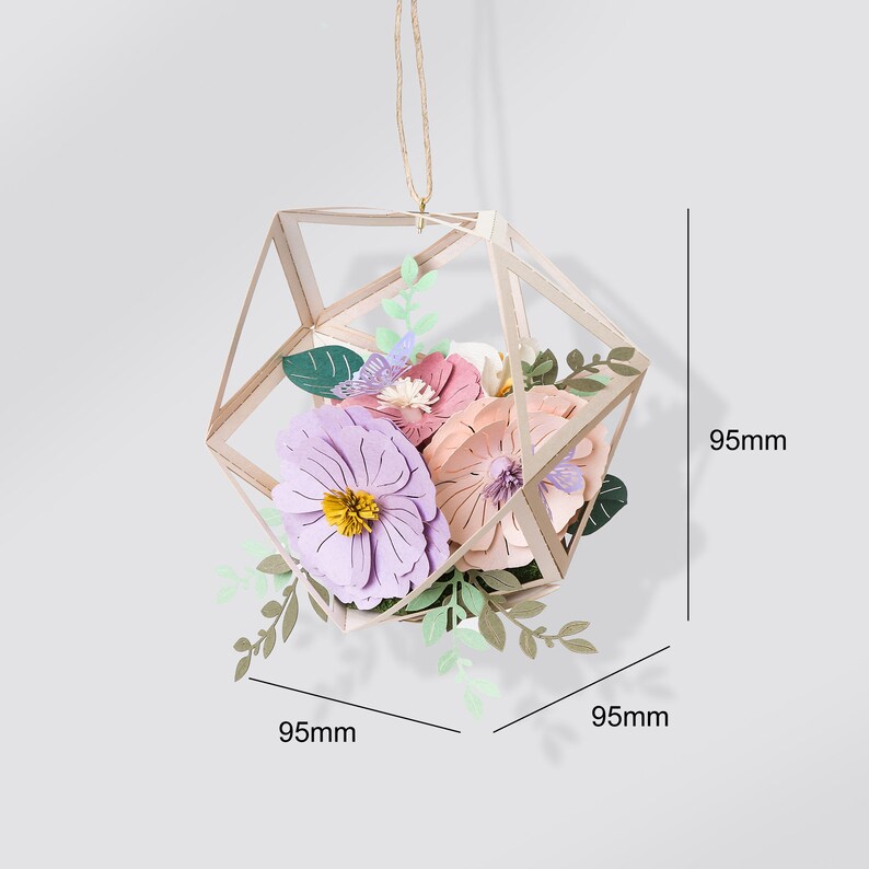 Fairy Terrarium Flowers DIY, Paper Craft, Paper Terrarium Kit ...