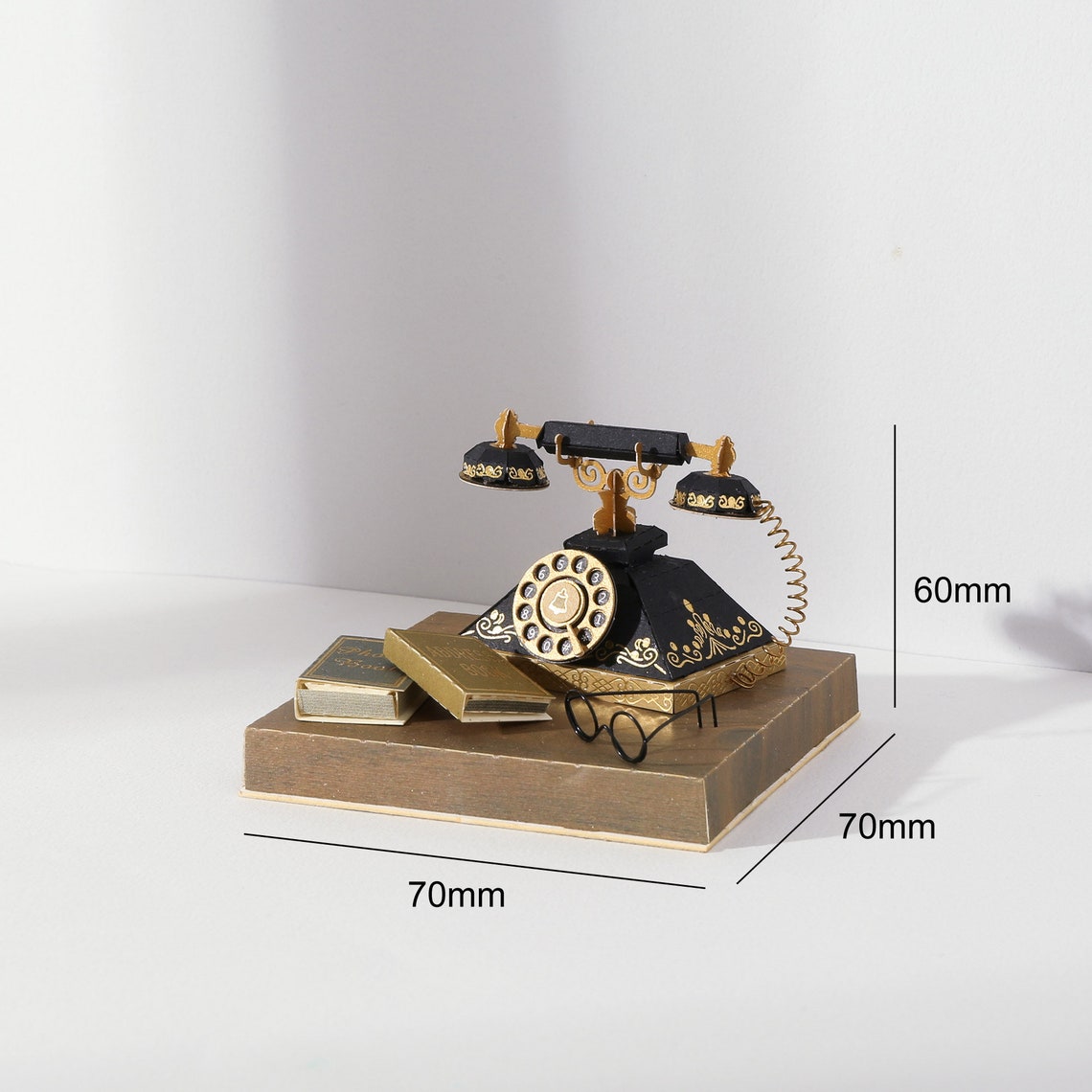 DIY Paper Antique Telephone Craft 3D Model Craft Kit DIY - Etsy