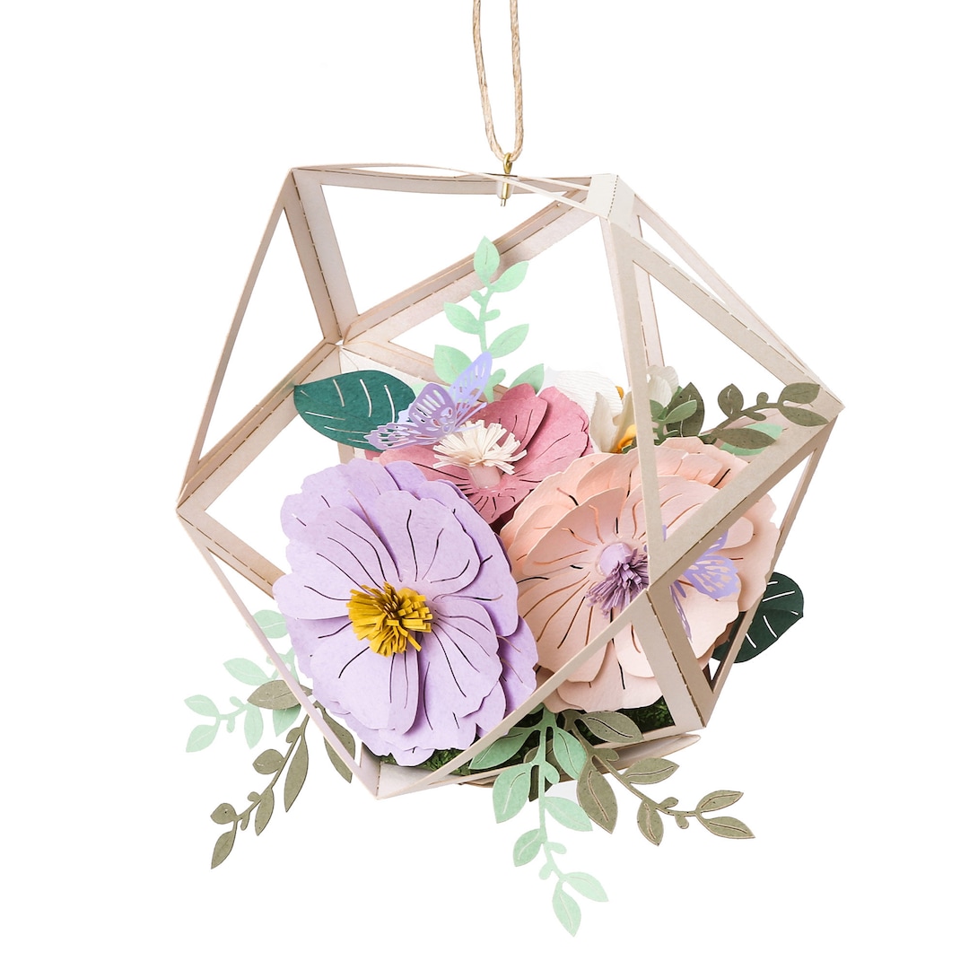 Fairy Terrarium Flowers DIY, Paper Craft, Paper Terrarium Kit ...
