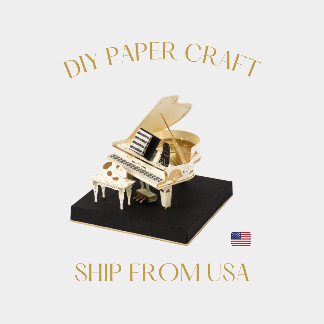 Piano 3D Model Kit DIY Paper Craft Kit Ship From USA - Etsy