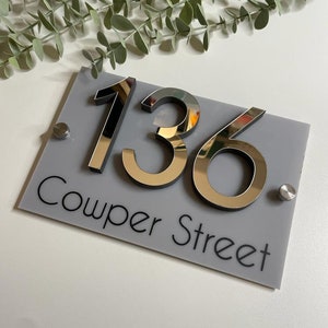 House Door Sign, Personalised House Sign, Acrylic House Sign, House ...