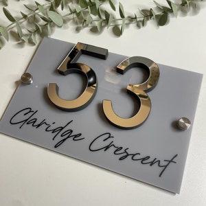 House Door Sign, Personalised House Sign, Acrylic House Sign, House ...