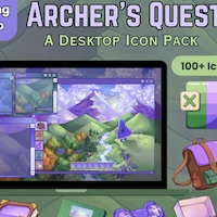 Archer's Quest Computer Icon Pack Desktop Theme MMORPG Aesthetic Gaming ...