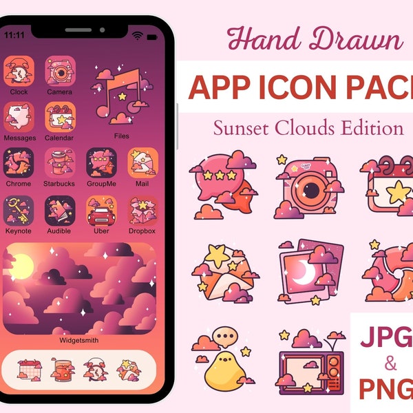 App Icons Sunset - Etsy
