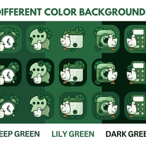 Goose App Icon Pack for Ios Android Tablet Silly Goose Deep Green ...