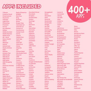 Strawberry App Icon Pack for Ios Android Phone Pink Berry Aesthetic ...