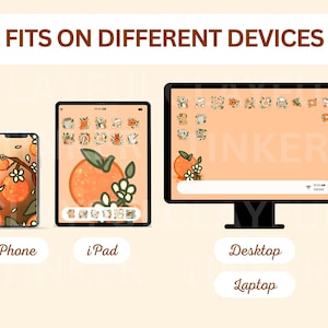 Orange Fruit App Icon Pack for Ios Android iPhone Orange Blossom Icon ...