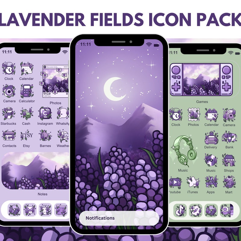 Purple App Icons - Etsy