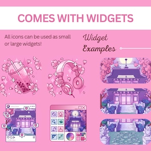 Sakura Icons for Ios iPhone Android Cherry Blossom App Icon Pack Pink ...