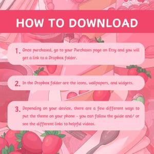 Strawberry App Icon Pack for Ios Android Phone Pink Berry Aesthetic ...