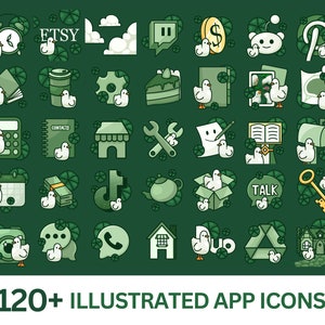 Goose App Icon Pack for Ios Android Tablet Silly Goose Deep Green ...