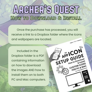 Archer's Quest Computer Icon Pack Desktop Theme MMORPG Aesthetic Gaming ...