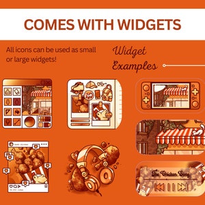 Fried Chicken Ios App Icon Pack for iPhone Android Funny Food Icons for ...