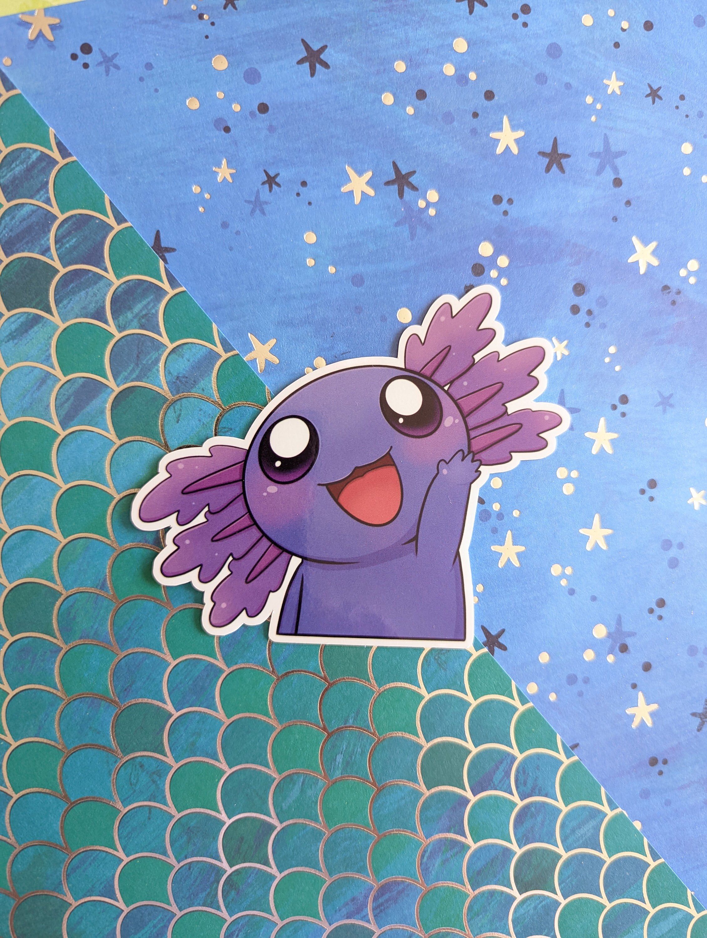 Axolotl Wave Peeker - Etsy