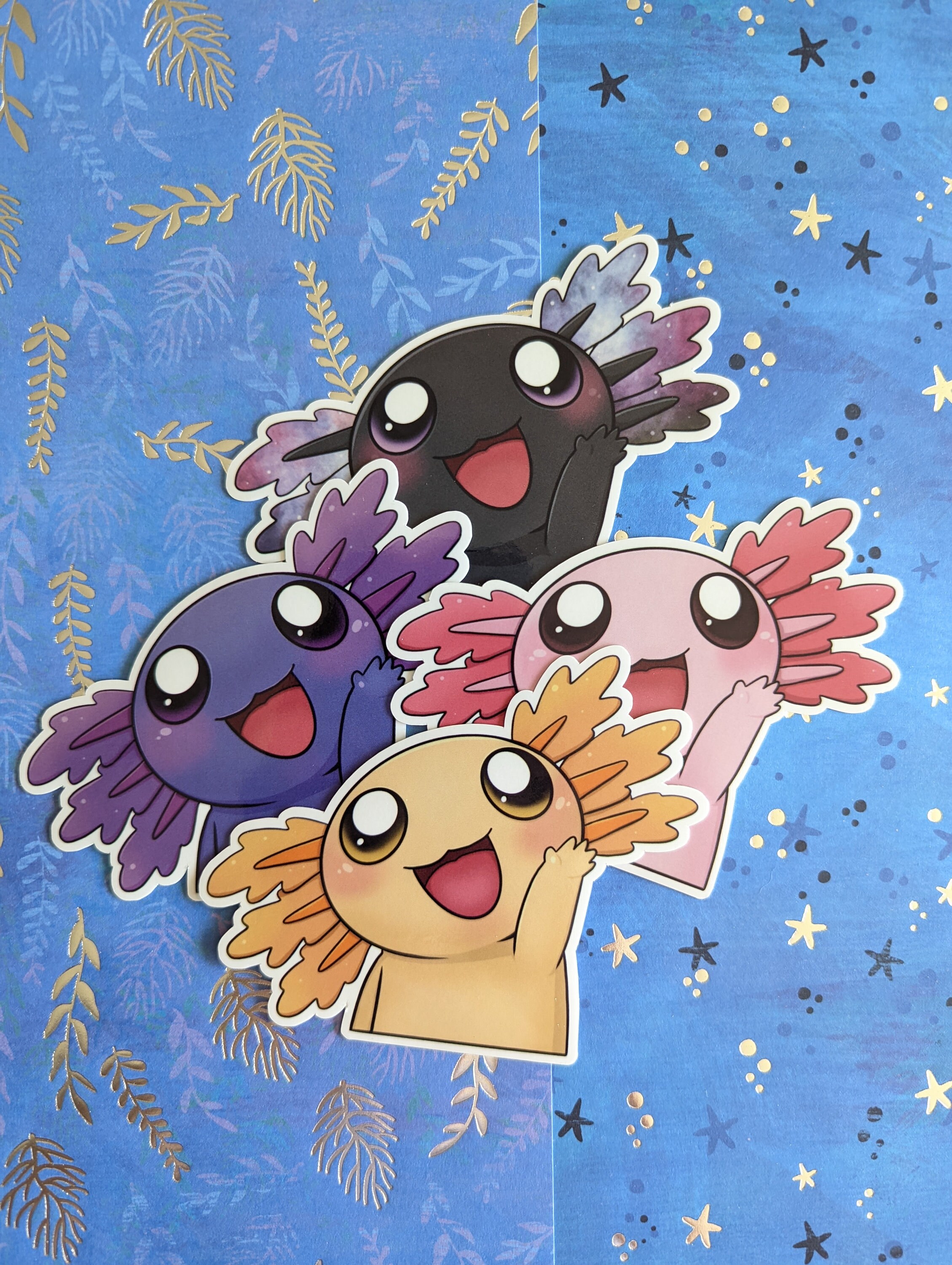 Axolotl Wave Peeker - Etsy