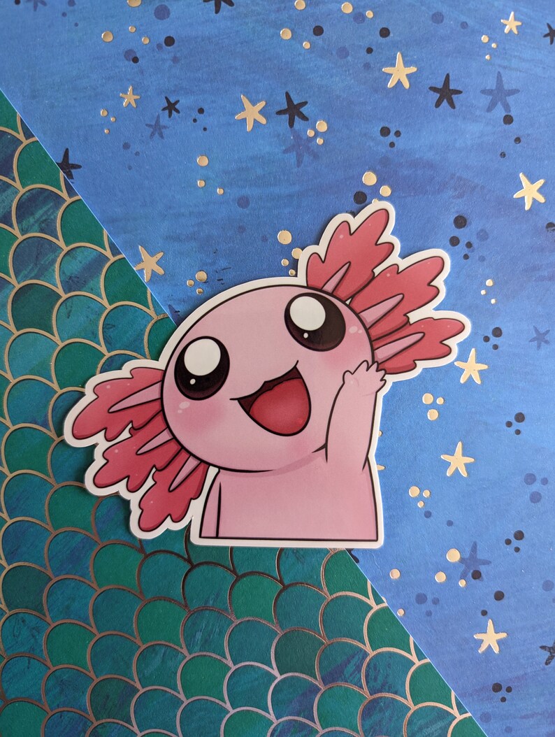 Axolotl Wave Peeker - Etsy