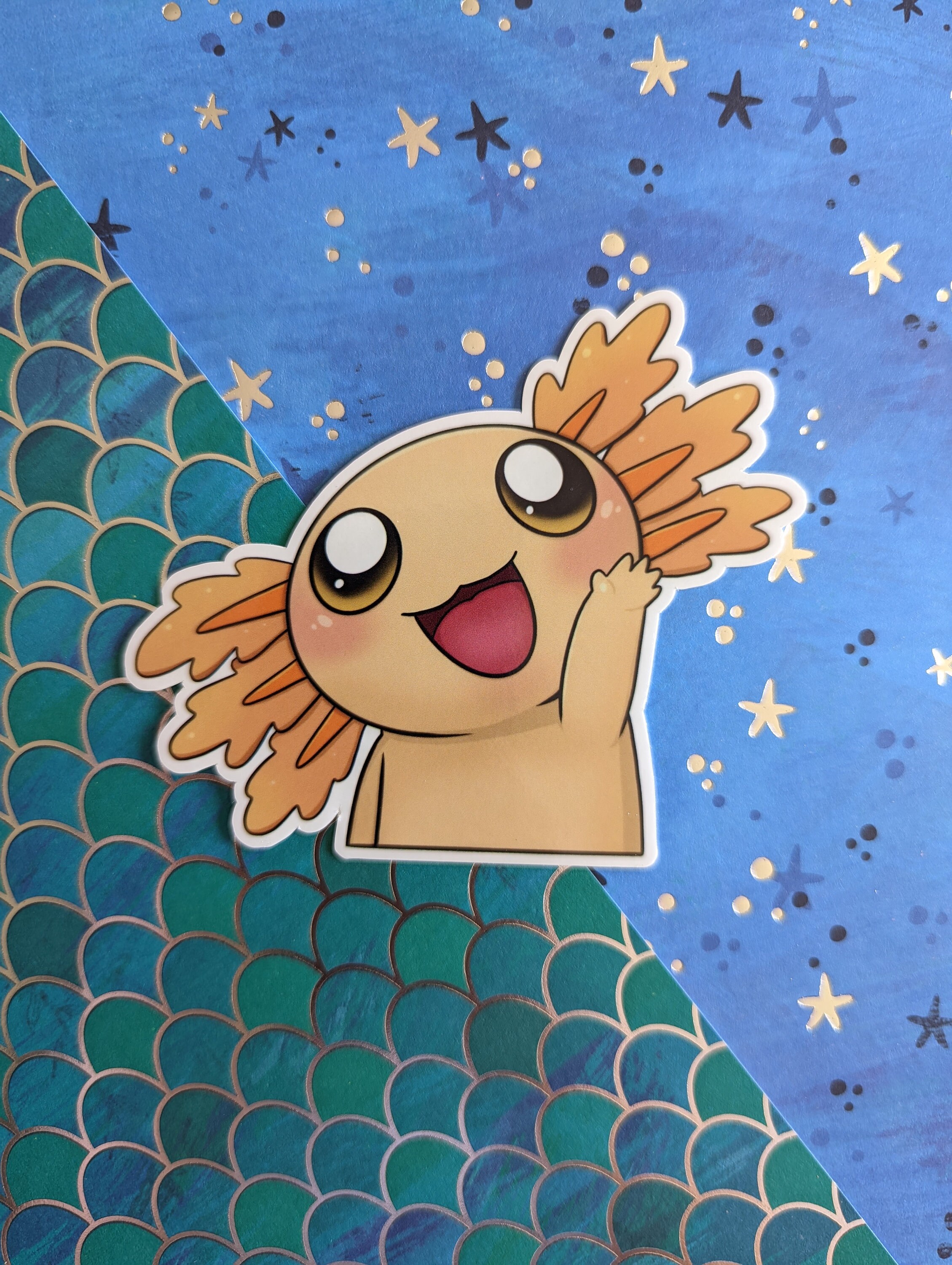 Axolotl Wave Peeker - Etsy