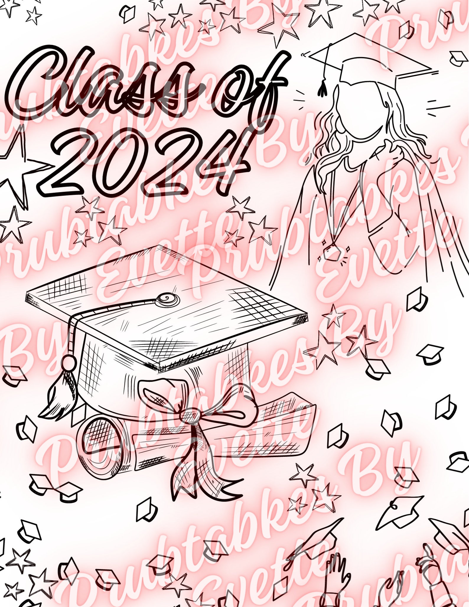 Graduating Girl L Graduation Class of 2024 L Gift for Graduate L Senior ...